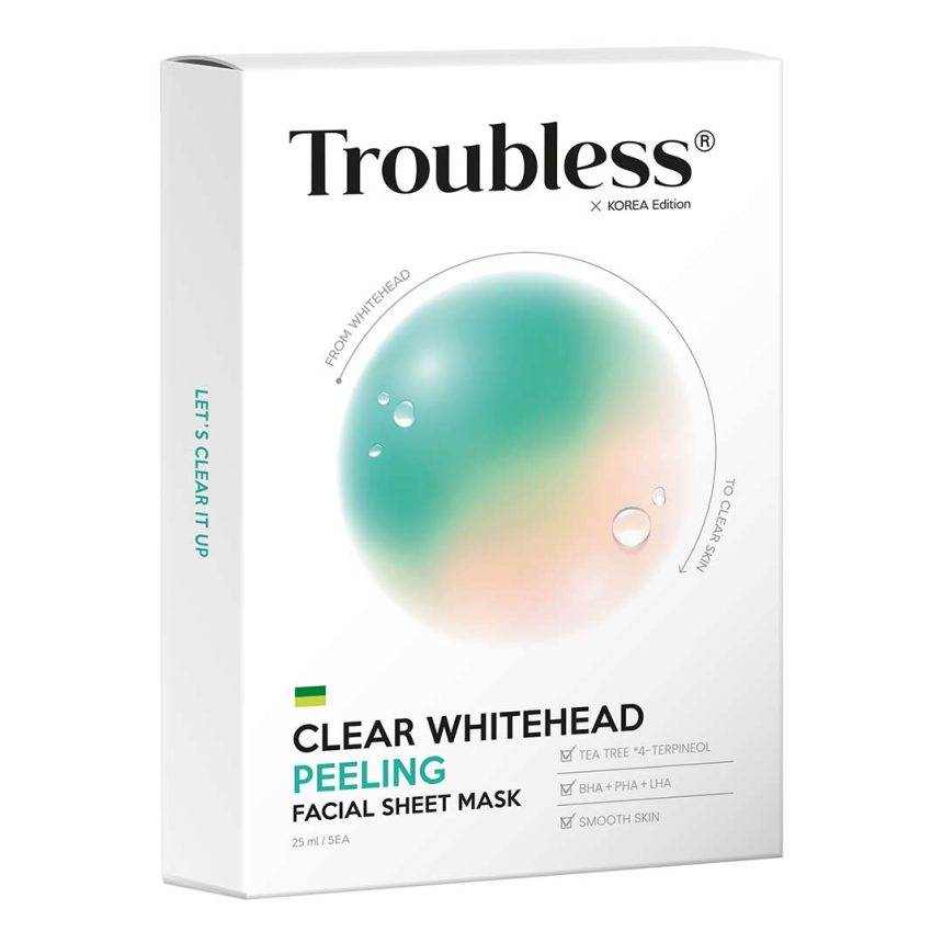 Troubless CLEAR WHITEHEAD PEELING FACIAL SHEET MASK – Doft